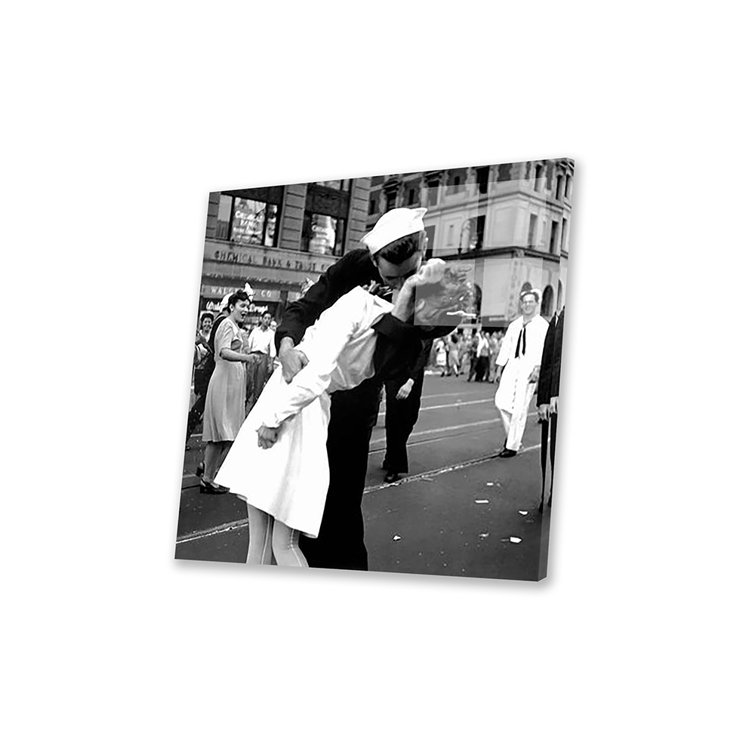 Latitude Run® Kissing the War Goodbye - V-J Day in Times Square by Victor Jorgensen - Unframed ...